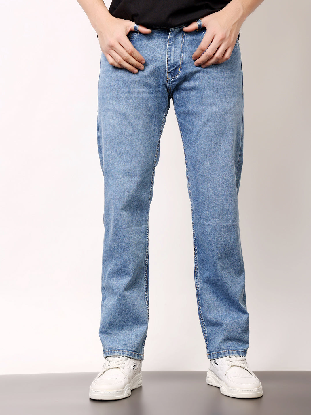 Stylox Comfort Fit Solid Men’s Jeans – Relaxed Style & All-Day Comfort